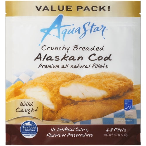 Aqua Star Crunchy Breaded Alaskan Cod Fillets, 20 oz - Walmart.com