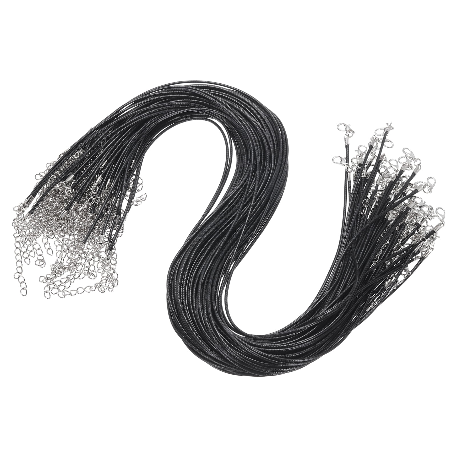 Click here for Uxcell 100pcs 18 Inch Waxed Necklace Cord With Cla... prices