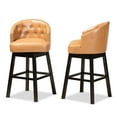 Baxton Studio Theron Bar Stool with Swivel, Tan, Set of 2 - Walmart.com