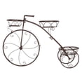 SamyoHome Bicycle Style 3-Potted Metal Plant Stand & Flower Pot Cart ...