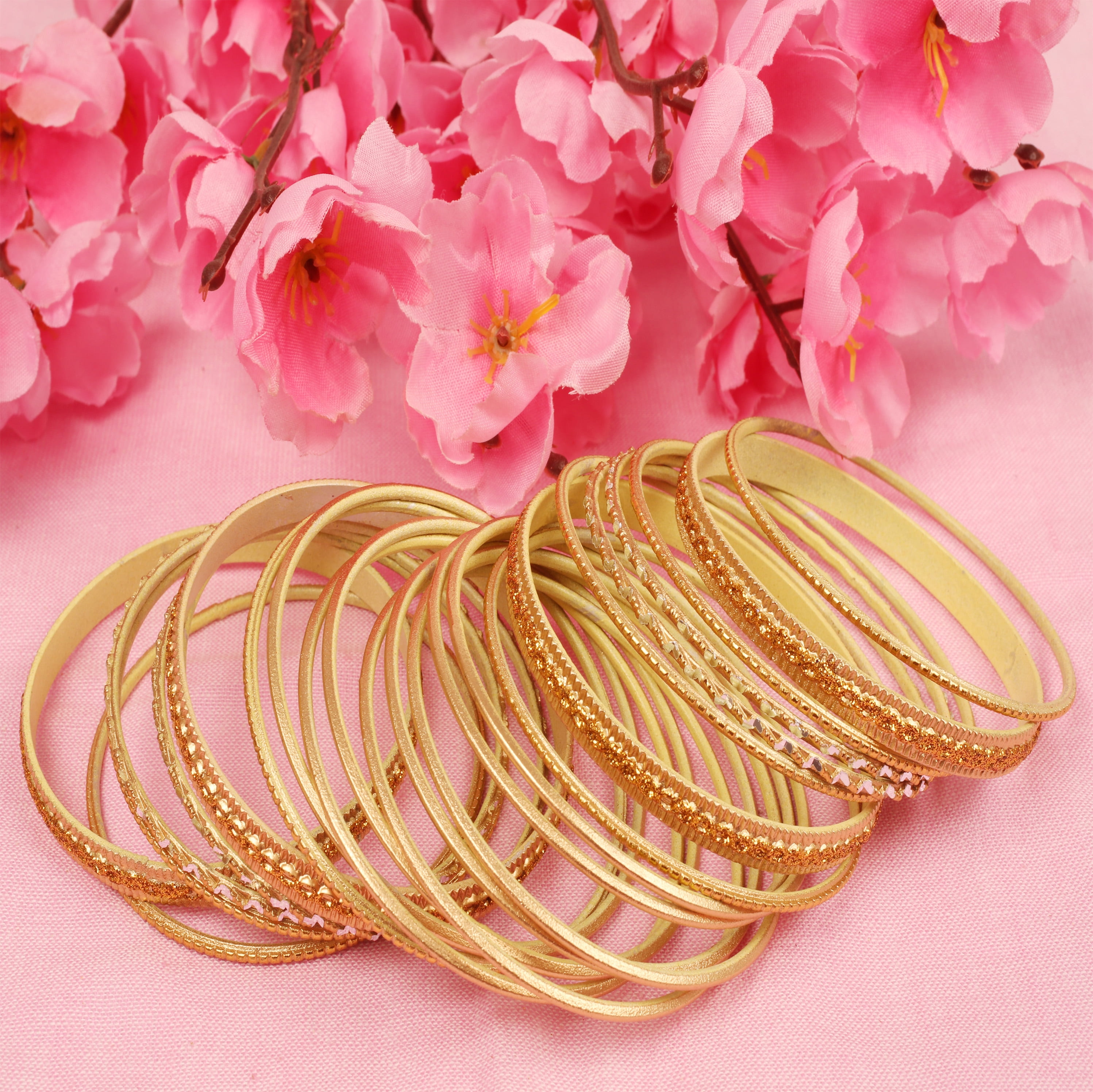 Sunsoul By Touchstone Indian Fashion Éclat Handcrafted Golden & Flakes ...