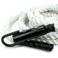 Crown Sporting Goods White Poly Dac Gym Climbing Rope, Knotless, 6 ...