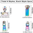1Box 8 Pcs 4 Styles Zinc Alloy Replacement Zipper Sliders for Luggage ...