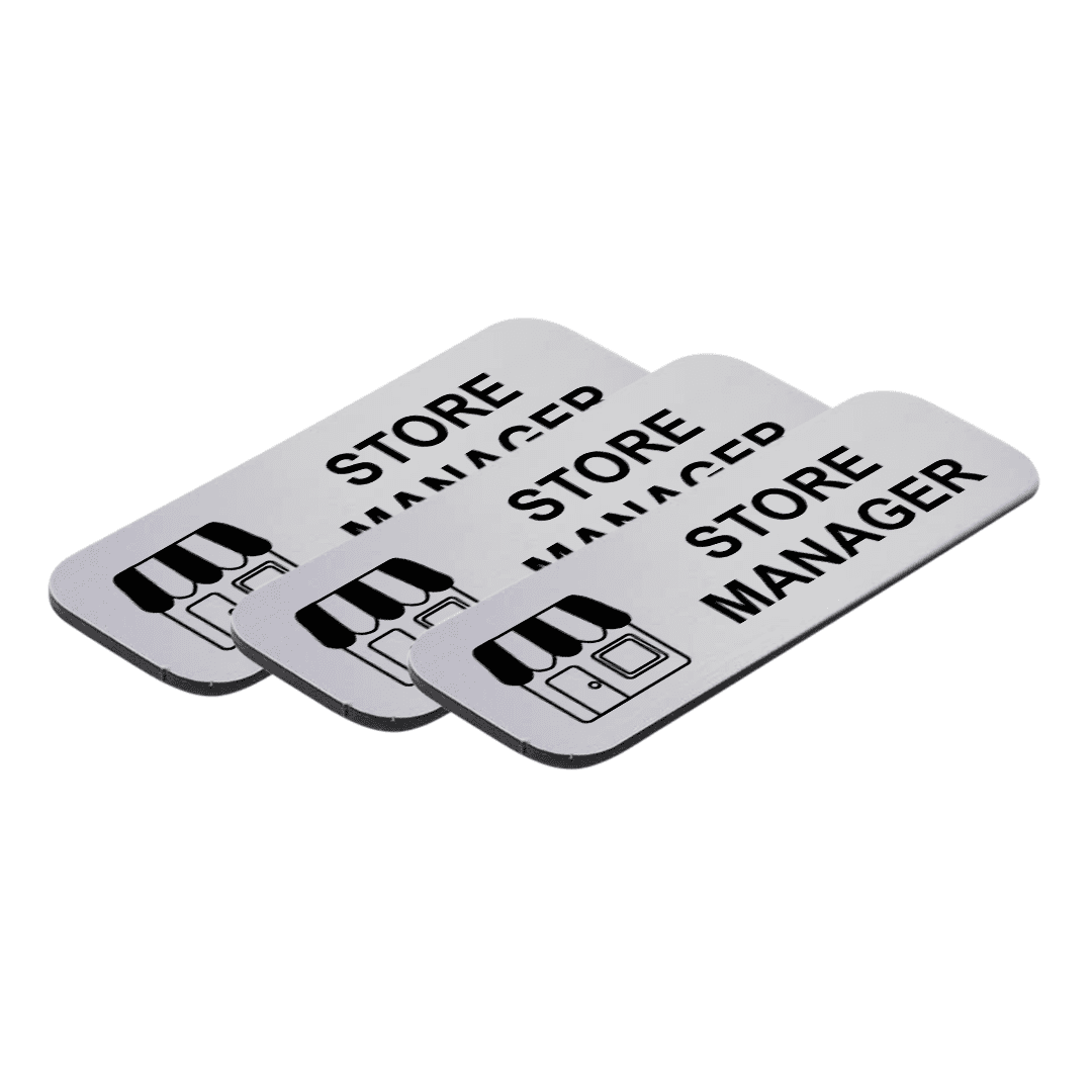 Manager 1 X 3 Name Tag Blue (3 Pack 2 Manager 1 X 3 Inch Name Tags ...