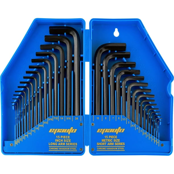EPAuto Allen Key Set Hex Key Wrench Set, 30-Pieces (0.028-3/8 inch,0.7-10mm) - Walmart.com