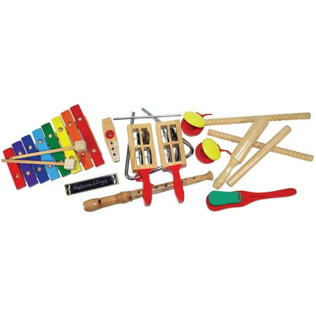 Melissa & Doug Deluxe Band Set with Wooden Musical Instruments and ...