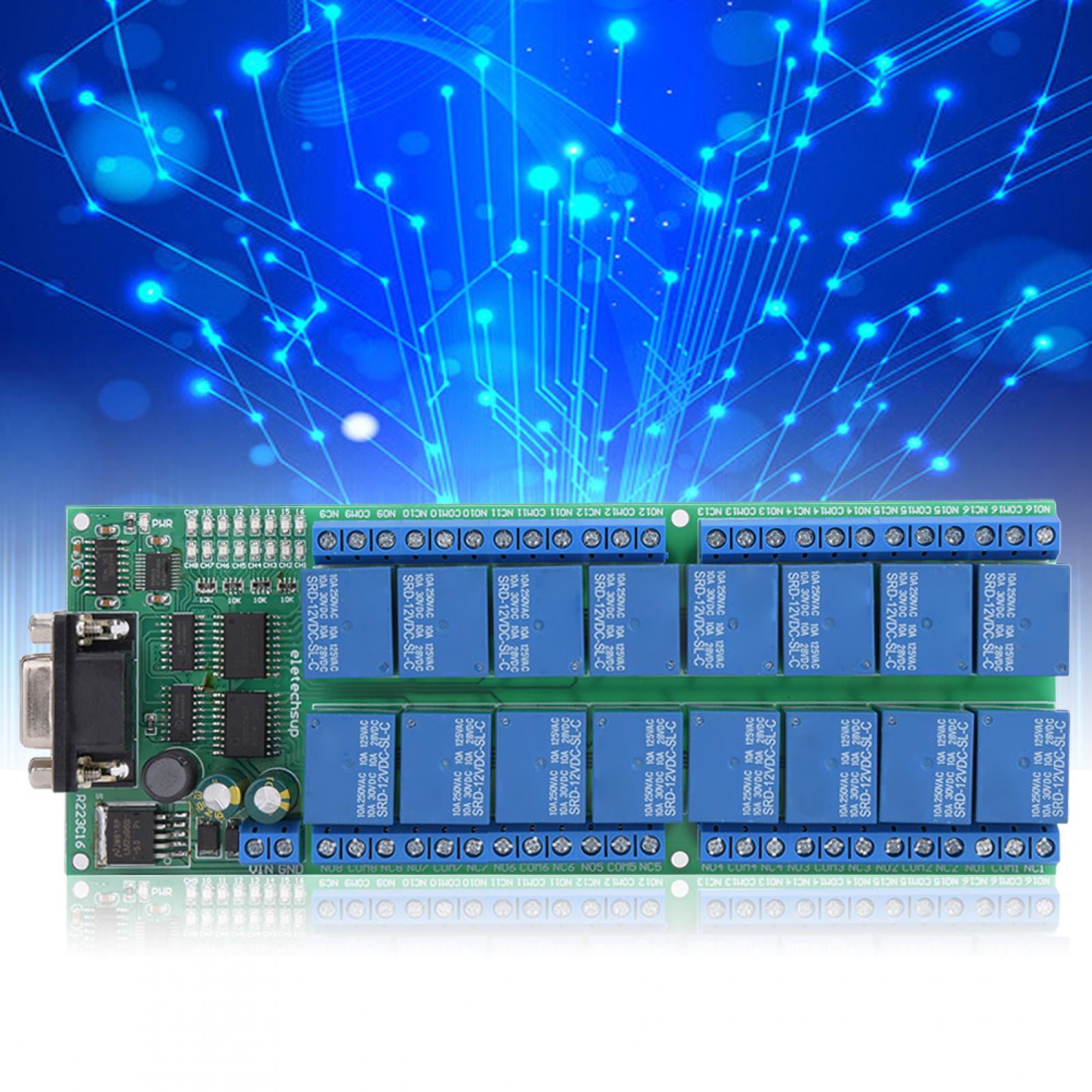 Relay Board, Female Interface 16-Channel Relay Board DB9 Relay Board ...