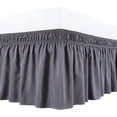 Bed Skirt - Wrap Around Bed Skirts Elastic Dust Ruffles, Easy Fit ...