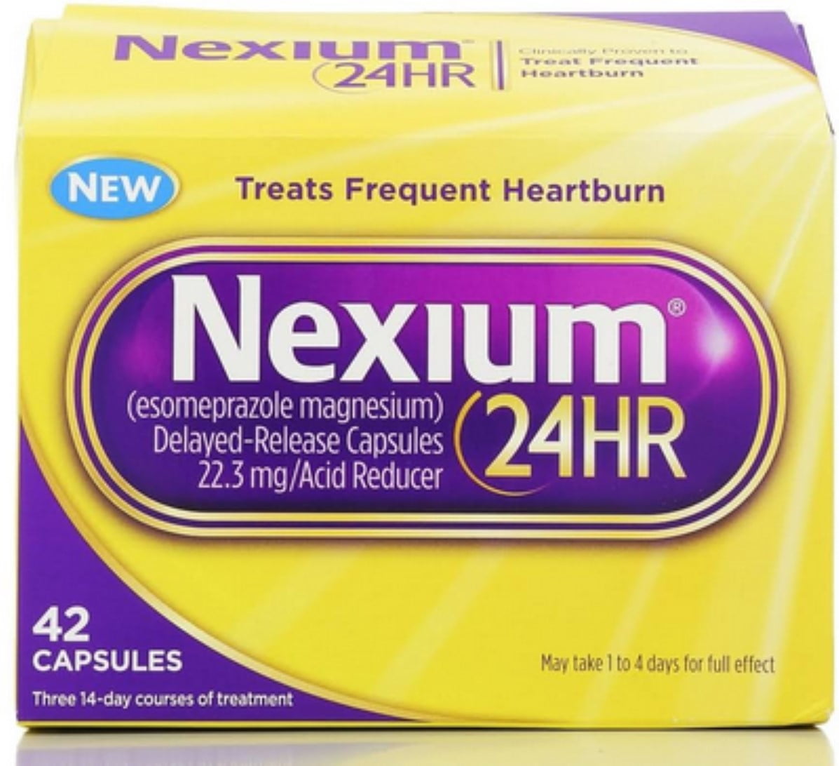 Nexium 24HR Capsules 42 ea (Pack of 2) - Walmart.com