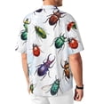 Beetle Pattern Vintage Insect Men'S Short-Sleeved Shirts with All-Over ...