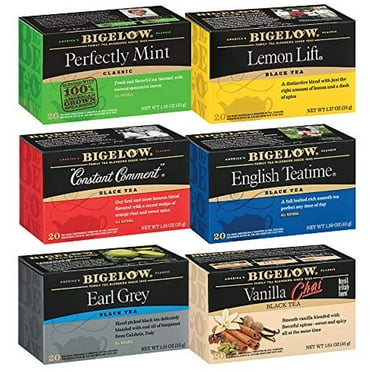 Bigelow Assorted Black and Green Teas Variety Pack, Caffeinated, 18 ...