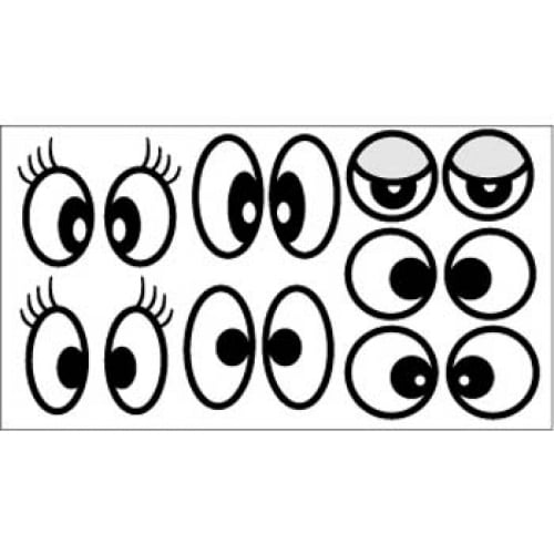 Black & White Eyes Stickers - Walmart.com