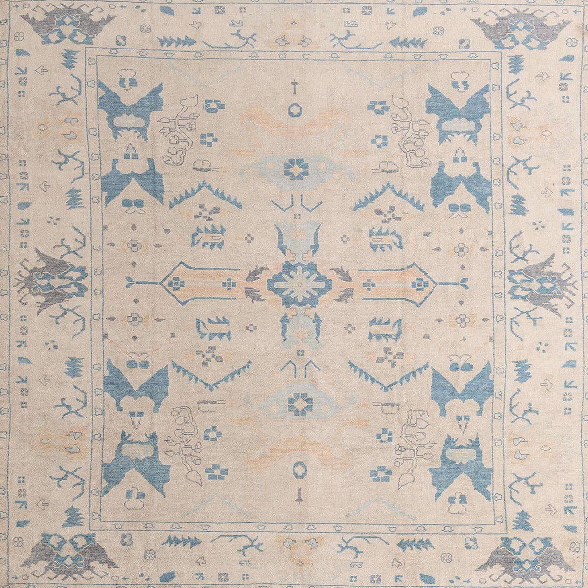 Ahgly Company Indoor Square Abstract Sage Green Oriental Area Rugs, 7 ...
