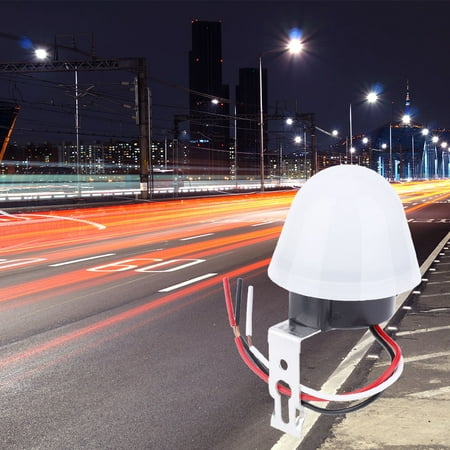 Photocell Street Light Switch, 3 Wire Leads Street Light Photoswitch ...