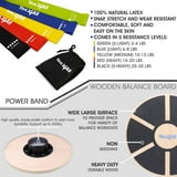 Yes4All Special Combo - Wooden Wobble Balance Board with Resistance ...