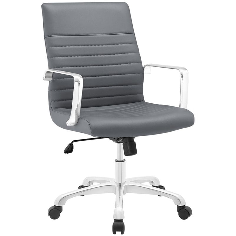 Hawthorne Collection Mid Back Swivel Office Chair in Gray - Walmart.com ...
