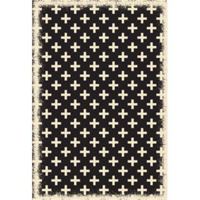 Elegant Cross Design- Size Rug: 2ft x 3ft black & white colors ...