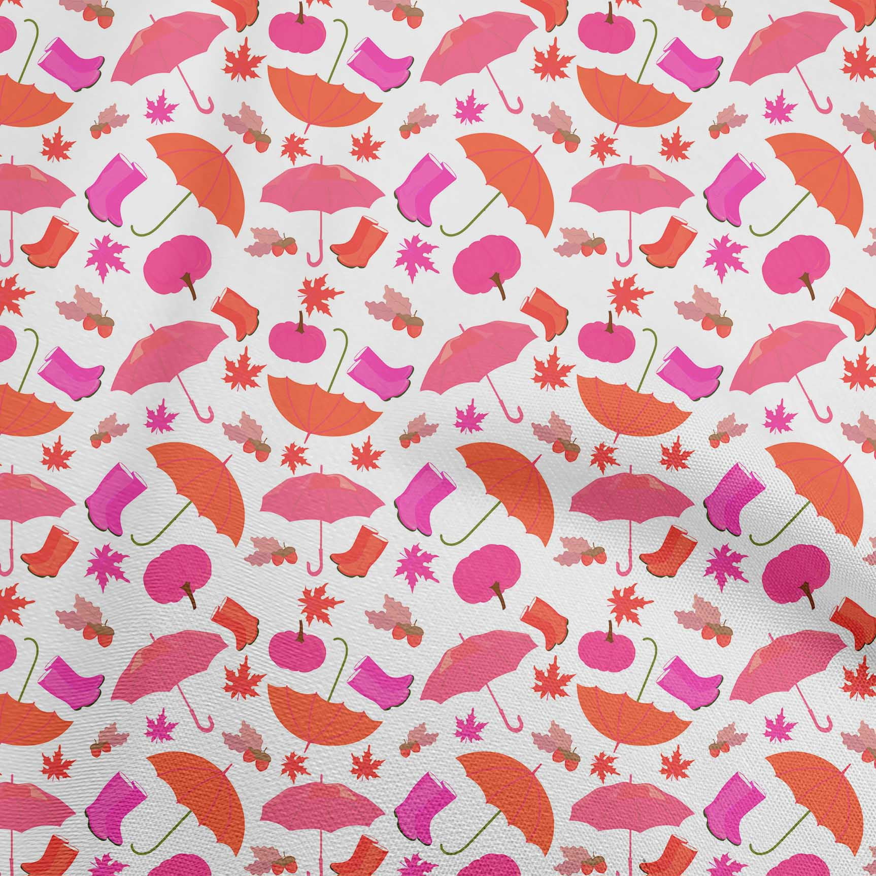 oneOone Silk Tabby Red Fabric Autumn Sewing Material Print Fabric By ...