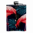 Flamingo Stainless Steel Hip Flask with Microfiber Leather Cover ...