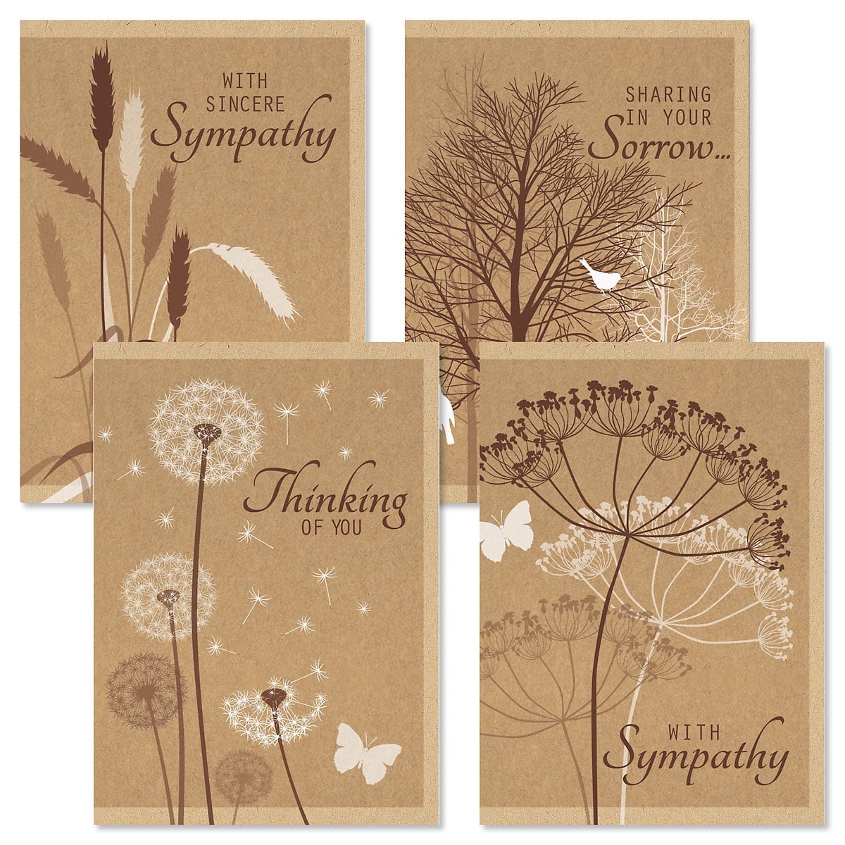 Click here for Current Kraft Sympathy Greeting Cards - Set Of 8... prices
