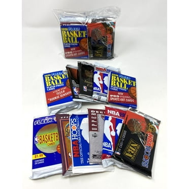 100 Vintage Nba Basketball Cards In Old Sealed Wax Packs - Perfect For