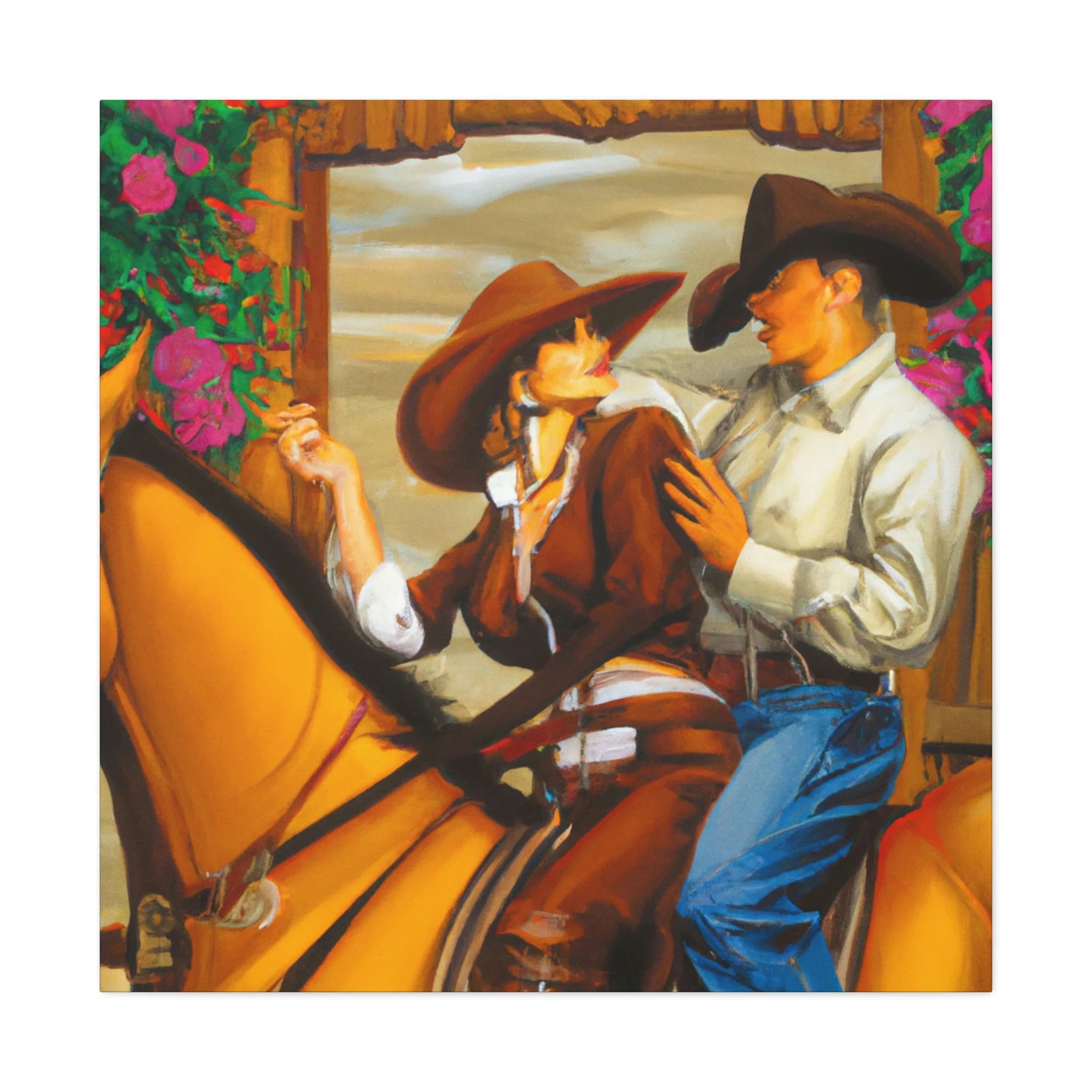 Hitching Post Monumentalized - Canvas - Walmart.com