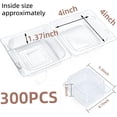 300 Pack Clear Disposable Plastic Hinged Clamshell Food Containers with ...