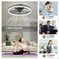 Smart Flush Mount Ceiling Fan with Light – 20-inch Integrated LED ...