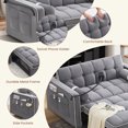 DEALTOPS 3 in 1 Sofa Bed, 55" Loveseat Sleeper with Two Pillows & Phone ...