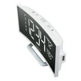La Crosse Technology Curved White Corded Electric LED Alarm Clock with ...