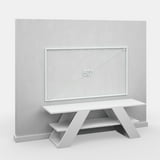 Ada Home Decor Modern TV Stand for TVs up to 53 Inch White with Storage ...