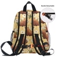 ALAZA Daisy Brown Capybara Pattern School Backpack Student Bookbag Mini ...