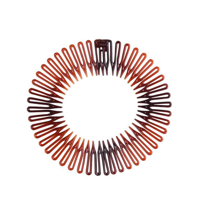 Stretch Hair Comb Flexible Plastic Circle Spring Headband Hair ...