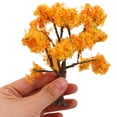 BESTYASH Lifelike Orange Artificial Trees for Model Railroad Autumn ...