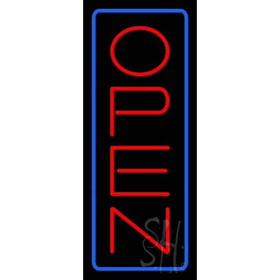 Open 24 Hrs LED Neon Sign 6 x 15 - inches, Clear Edge Cut Acrylic ...