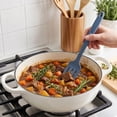 Silicone Cooking Fork, Heat Resistant Nonstick Pan Safe Long Handle ...