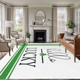 Area Rug 72×108in, St. Patrick's Day Lucky Quote Green Clover Leaf ...