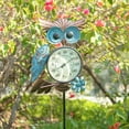MUMTOP 42 Inch Metal Owl Outdoor Gauge Decor, Waterproof Wall Hanging ...