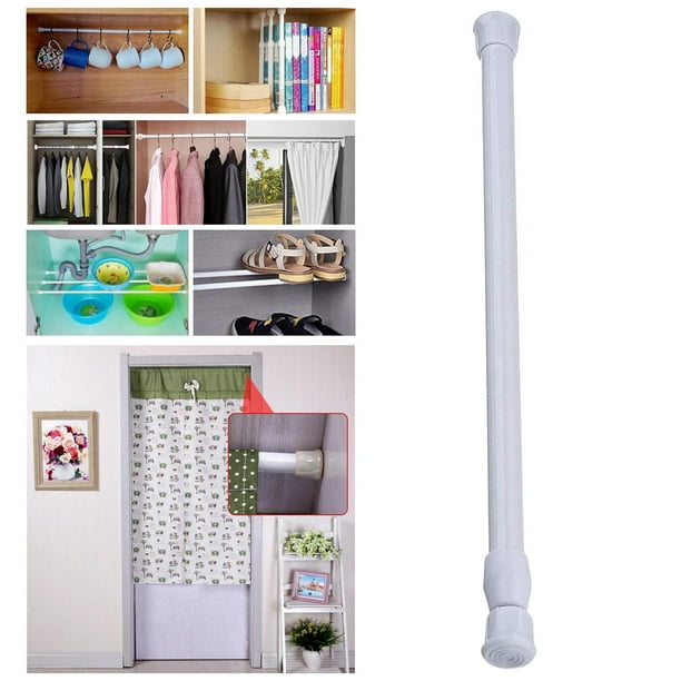 Curtain Tension Rods Spring Extendable Bars for Kitchen Cupboard ...