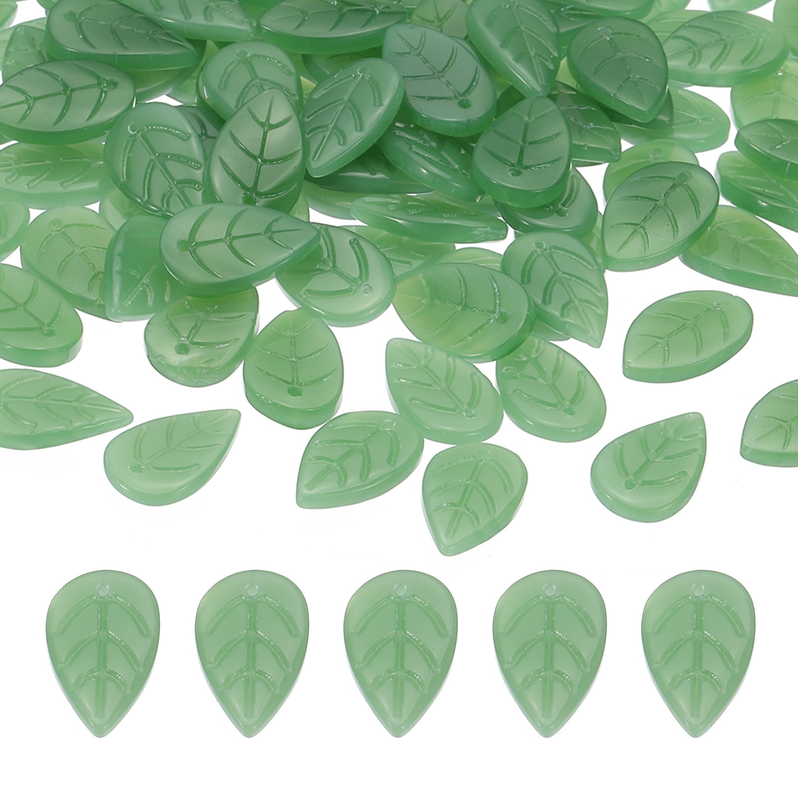 Click here for Unique Bargains Leaf Beads  100pcs Crystal Leaf Be... prices