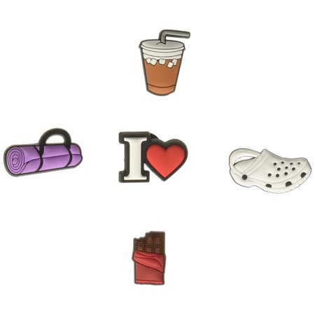 Crocs Jibbitz Shoe Charms 5-Pack | Jibbitz for Crocs, I Heart, Small ...