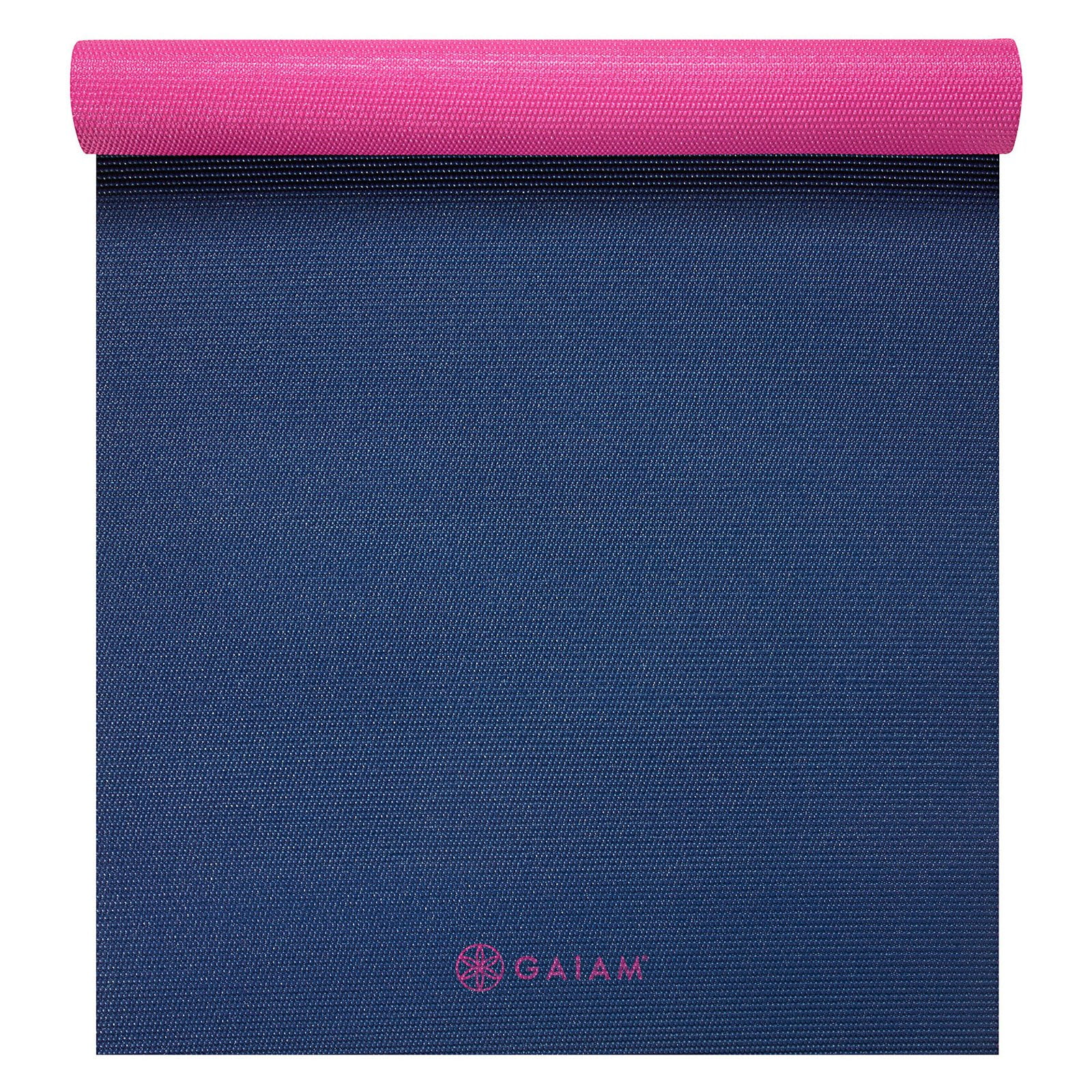 Gaiam 2-Color Yoga Mat, Navy/Pink, 3mm - Walmart.com
