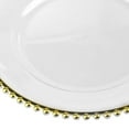 Homeford Beaded Trim Clear Round Plastic Charger Plate, 12-1/2-inch ...