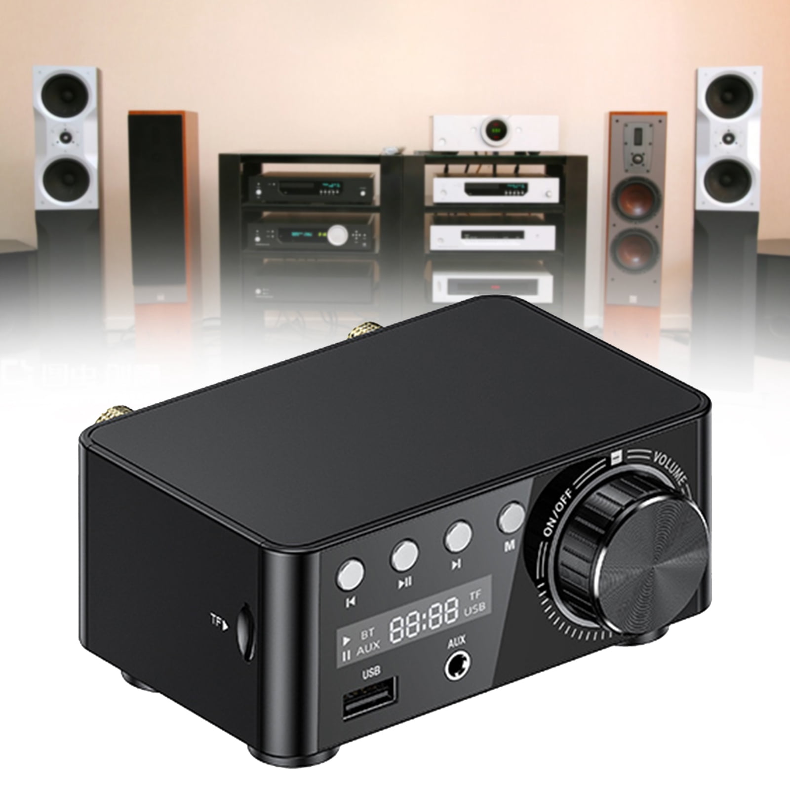 AQOTER Audio Bluetooth 5.0 Stereo Audio 2 Channel Amplifier Receiver ...