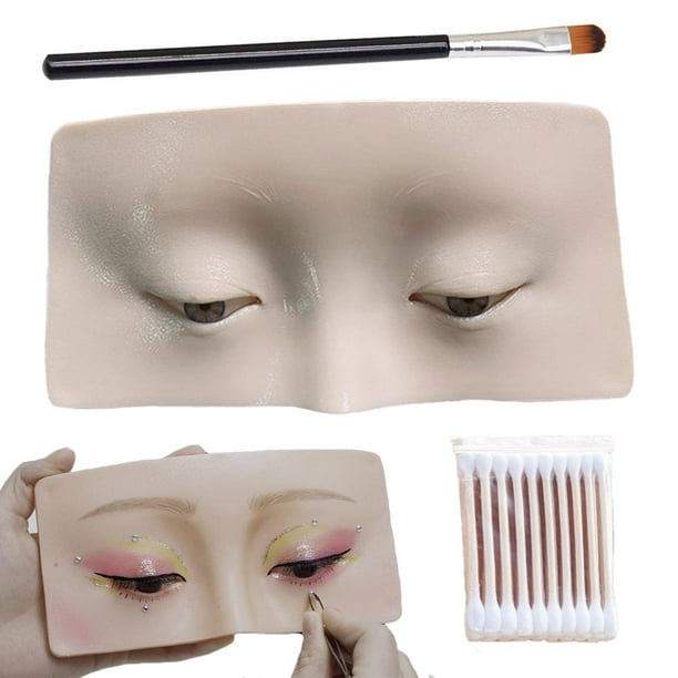 The Perfect Aid to Practicing Makeup Silicone Face Eye Makeup Practice ...