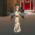 Northlight 49.25" LED Lighted White and Gold Angel Christmas Decoration ...