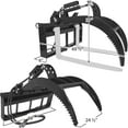 Titan Attachments Hydraulic Skid Steer Pallet Fork Grapple Attachment ...