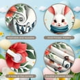 Cartoon Bunny Easter Bunny Banner Colorful Easter Eggs Easter Egg ...