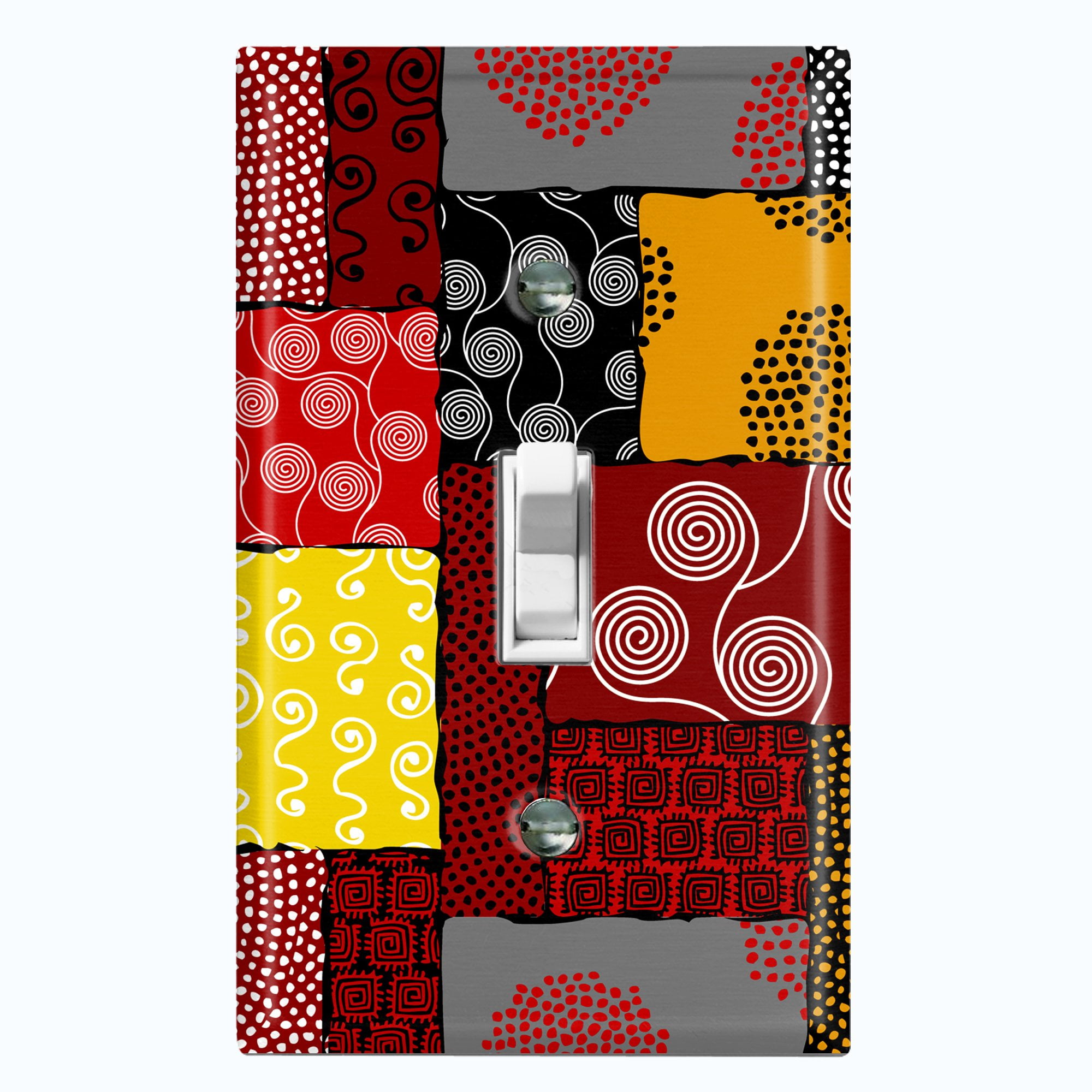 Metal Light Switch Plate Cover Colorful Safari African Tribal Art ...