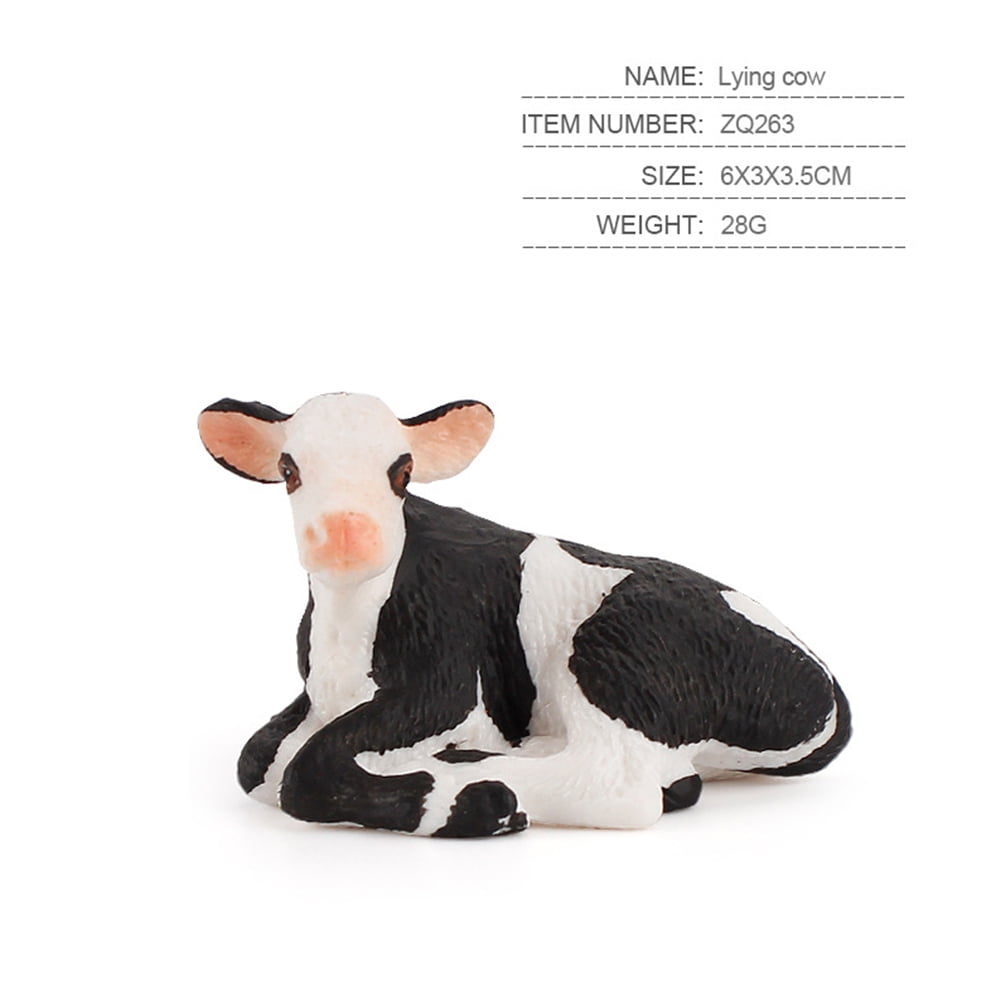 RONSHIN Simulation Milk Cow Action Figures Realistic Cute Farm Animals ...